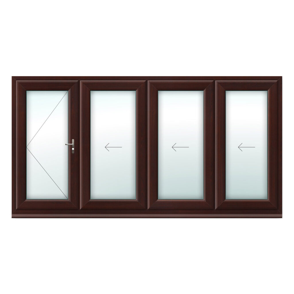 Rosewood 4 Panel uPVC Bifold Doors - Affordable Doors